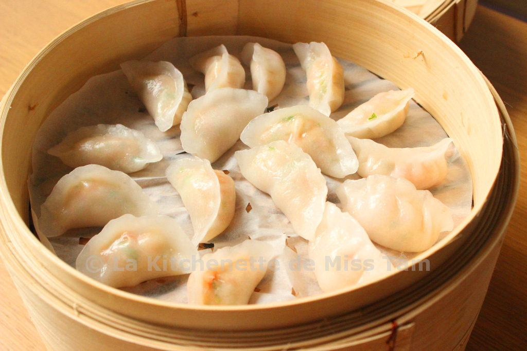 Raviolis aux crevettes à la vapeur (Ha Kao) 蒸虾饺 - La kitchenette de ...