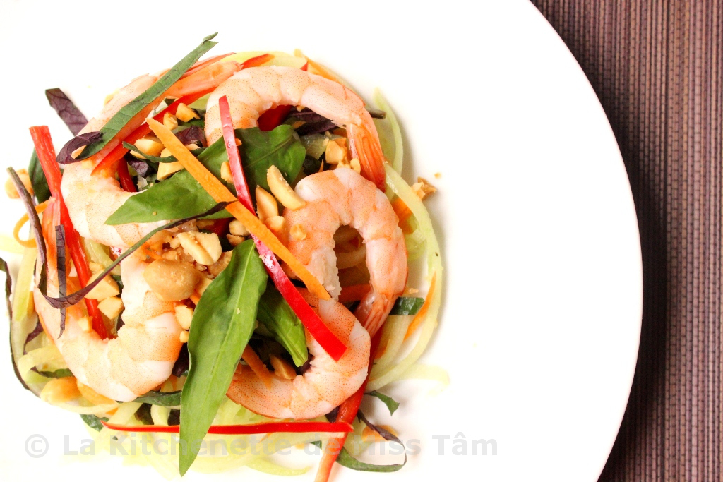 Salade de papaye verte aux crevettes à la vietnamienne (goỉ đu đủ) - La ...